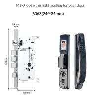 China Glomarket Smart Tuya Wifi Door Lock Built-in Camera Work with App Cat Eye Fingerprint Password Security Door Lock for sale