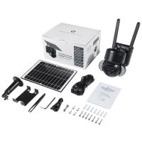 China Glomarket Ubox Wifi/4G Smart 12X ZOOM Floodlight Solar Battery PTZ Camera 6MP PIR Human Detection Camera for sale