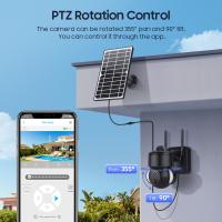 China Glomarket Ubox Wifi/4G Smart 12X ZOOM Floodlight Solar Battery PTZ Camera 6MP PIR Human Detection Camera for sale