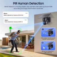 China Glomarket Ubox Wifi/4G Smart 12X ZOOM Floodlight Solar Battery PTZ Camera 6MP PIR Human Detection Camera for sale