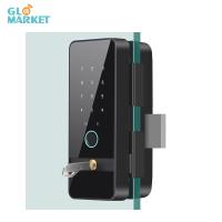 China Glomarket Smart Tuya Glass Door Lock Fingerprint Password Remote Unlock Virtual Password Anti-Peep Function 3D Face Lock for sale