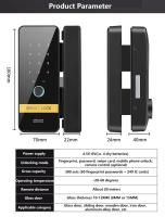 China Glomarket Smart Tuya Glass Door Lock Fingerprint Password Remote Unlock Virtual Password Anti-Peep Function 3D Face Lock for sale