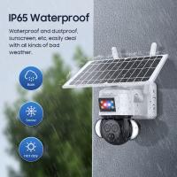 China Glomarket 12X ZOOM Floodlight Solar Battery PTZ 6MP Camera Smart Wifi/4G Ubox Security Camera for sale