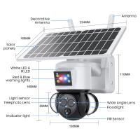 China Glomarket 12X ZOOM Floodlight Solar Battery PTZ 6MP Camera Smart Wifi/4G Ubox Security Camera for sale