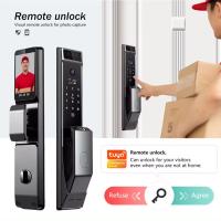 China Glomarket Tuya Wifi Face Recognition Smart Door Lock With Camera for sale