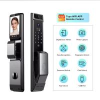 China Glomarket Tuya Wifi Face Recognition Smart Door Lock With Camera for sale