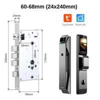 China Glomarket Tuya Security Fully Automatic Smart Lock 3d Face Recognition Lock for sale