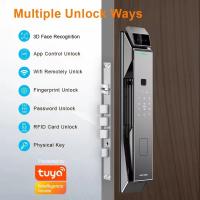 China Glomarket Tuya Security Fully Automatic Smart Lock 3d Face Recognition Lock for sale