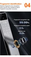 China Glomarket Tuya Biometric Face Recognition Door Smart Lock for sale
