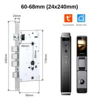 China Tuya fully automatic facial recognition fingerprint lock with lock body for sale