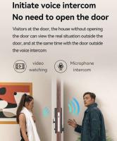China CNC carved facial recognition lock latest technology intelligent door lock for sale