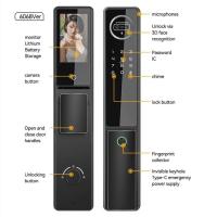 China CNC carved facial recognition lock latest technology intelligent door lock for sale