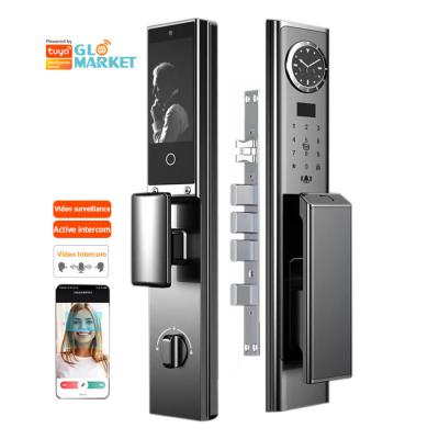China Luxurious facial recognition lock with high-quality visual intercom and real-time monitoring for sale