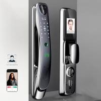 China Tuya facial recognition intelligent door lock WiFi/zigbee fingerprint/finger vein optional cat eye capture for sale