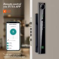China Glomarket Tuya Smart 3D Face Recognition Automatic Lock Cat Eye Biometric Fingerprint Digital Password Door Lock for sale