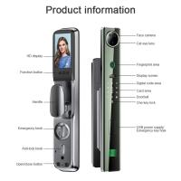 China Glomarket Tuya Smart 3D Face Recognition Automatic Lock Cat Eye Biometric Fingerprint Digital Password Door Lock for sale