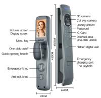 China Glomarket Tuya Smart Door Lock 3d Face Recognition Automatic Smart Locks With Camera Smart Biometric Security Door Lock for sale