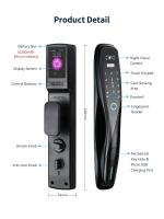 China Glomarket 3D Face WIFI Smart Fully Automatic Smart Lock Fingerprint APP Card Key Unlock Intelligent Door Lock With Camera for sale
