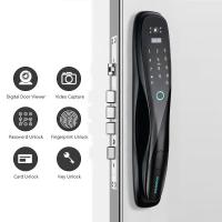 China Glomarket 3D Face WIFI Smart Fully Automatic Smart Lock Fingerprint APP Card Key Unlock Intelligent Door Lock With Camera for sale