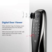 China Glomarket 3D Face WIFI Smart Fully Automatic Smart Lock Fingerprint APP Card Key Unlock Intelligent Door Lock With Camera for sale