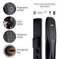 China Glomarket 3D Face WIFI Smart Fully Automatic Smart Lock Fingerprint APP Card Key Unlock Intelligent Door Lock With Camera for sale