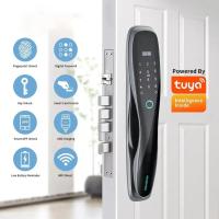 China Glomarket 3D Face WIFI Smart Fully Automatic Smart Lock Fingerprint APP Card Key Unlock Intelligent Door Lock With Camera for sale