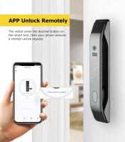 China Glomarket Tuya Smart 3D Face Fully Automatic Door Lock App Remote Unlock Fingerprint Smart Intelligent Door Lock For Smart Home for sale