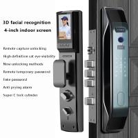 China Glomarket Tuya Smart 3D Face Fully Automatic Door Lock App Remote Unlock Fingerprint Smart Intelligent Door Lock For Smart Home for sale