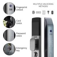 China Glomarket Tuya Smart 3D Face Fully Automatic Door Lock App Remote Unlock Fingerprint Smart Intelligent Door Lock For Smart Home for sale