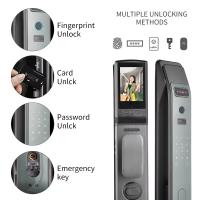 China Glomarket Tuya Smart 3D Face Fully Automatic Door Lock App Remote Unlock Fingerprint Smart Intelligent Door Lock For Smart Home for sale