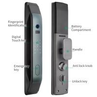 China Glomarket Tuya Smart 3D Face Fully Automatic Door Lock App Remote Unlock Fingerprint Smart Intelligent Door Lock For Smart Home for sale