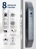 China Glomarket Tuya Smart 3D Face Fully Automatic Door Lock App Remote Unlock Fingerprint Smart Intelligent Door Lock For Smart Home for sale