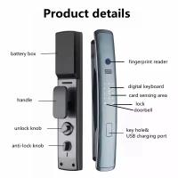 China Glomarket Smart Tuya Wifi Door Lock Automatic Alarm Fingerprint Smart APP Key Digital Password Security Automatic lock for sale