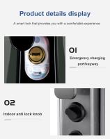 China Glomarket Smart Tuya Wifi Door Lock Automatic Alarm Fingerprint Smart APP Key Digital Password Security Automatic lock for sale