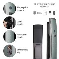 China Glomarket Smart Tuya Wifi Door Lock Automatic Alarm Fingerprint Smart APP Key Digital Password Security Automatic lock for sale