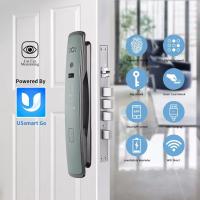 China Glomarket Smart Tuya Wifi Door Lock Automatic Alarm Fingerprint Smart APP Key Digital Password Security Automatic lock for sale