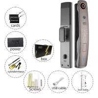 China Glomarket 3d Face Recognition Smart Door Lock With Camera Digital Fingerprint Fully Automatic Security Locks for sale