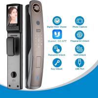 China Glomarket 3d Face Recognition Smart Door Lock With Camera Digital Fingerprint Fully Automatic Security Locks for sale