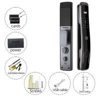 China Glomarket Fully Automatic Tuya Wifi Smart Door Lock Mobile Phone Control Fingerfrint Digital Password Smart Lock With Camera for sale