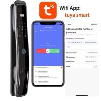 China Glomarket Fully Automatic Tuya Wifi Smart Door Lock Mobile Phone Control Fingerfrint Digital Password Smart Lock With Camera for sale