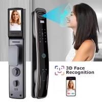 China Glomarket Fully Automatic Tuya Wifi Smart Door Lock Mobile Phone Control Fingerfrint Digital Password Smart Lock With Camera for sale