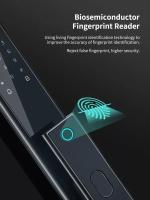 China Glomarket Wireless Biometric Fingerprint Security Fully Automatic Smart Lock Digital Password Card Key Lock With Camera for sale