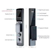 China Glomarket Wireless Biometric Fingerprint Security Fully Automatic Smart Lock Digital Password Card Key Lock With Camera for sale