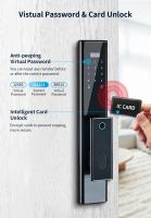 China Glomarket Wireless Biometric Fingerprint Security Fully Automatic Smart Lock Digital Password Card Key Lock With Camera for sale