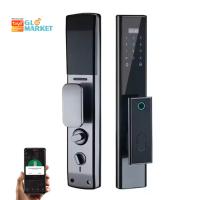 China Glomarket Wireless Biometric Fingerprint Security Fully Automatic Smart Lock Digital Password Card Key Lock With Camera for sale