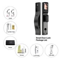 China Glomarket Tuya Face Recognition Smart Door Lock Security Digital Password Fingerprint Door Smart Locks for sale