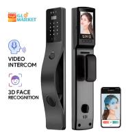 China Glomarket Tuya Face Recognition Smart Door Lock Security Digital Password Fingerprint Door Smart Locks for sale