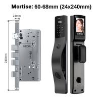 China Glomarket Tuya Face Recognition Smart Door Lock Security Digital Password Fingerprint Door Smart Locks for sale