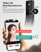 China Glomarket Tuya Face Recognition Smart Door Lock Security Digital Password Fingerprint Door Smart Locks for sale