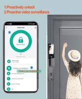 China Glomarket 3d Face Recognition Smart Door Lock Tuya Real Time Video Intercom Wifi Intelligent Door Lock With Palm Print for sale